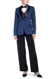 Black Straight-Wide Women’s Tux Pants