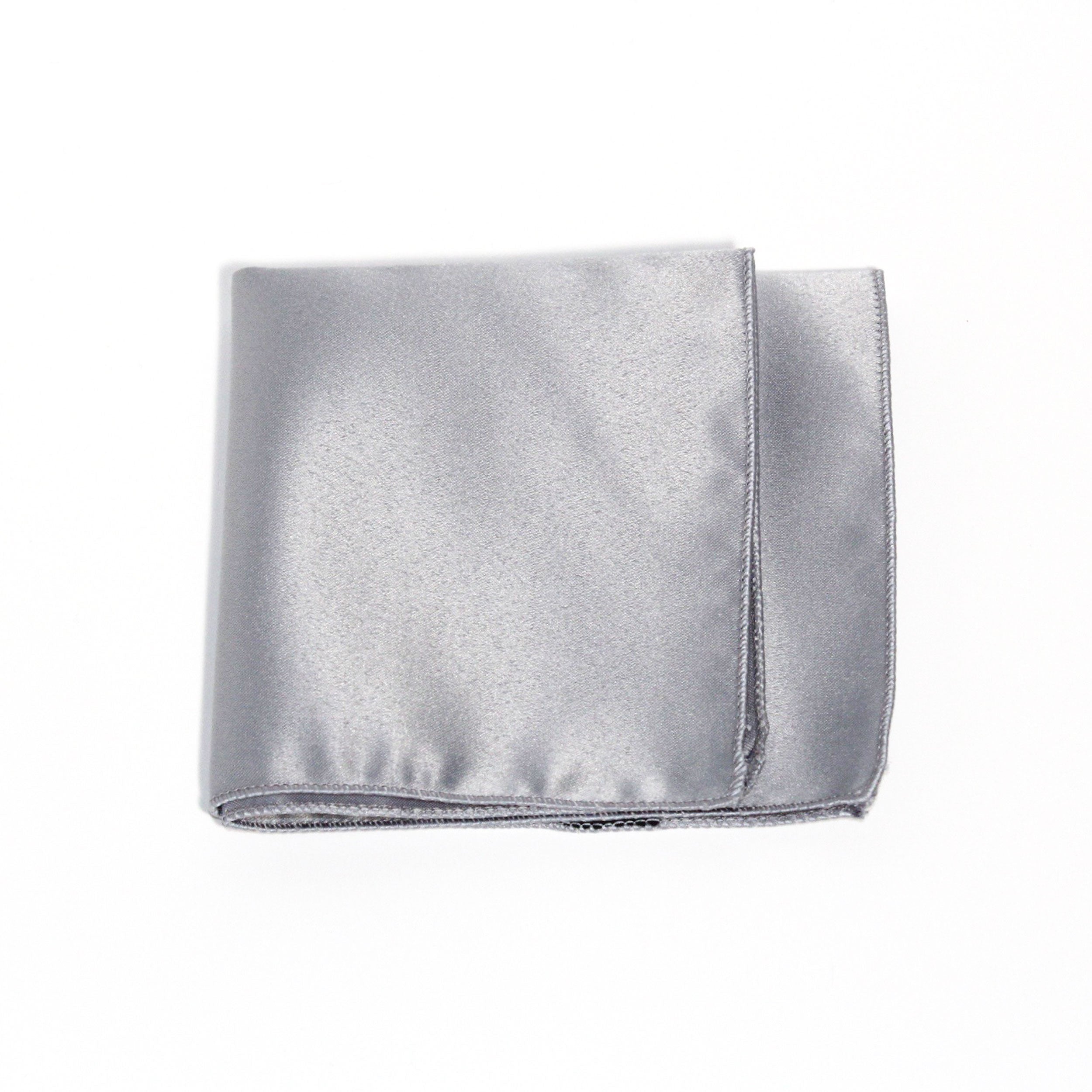 Women's Platinum Poly/Satin Pocket Square | Little Black Tux – LITTLE ...