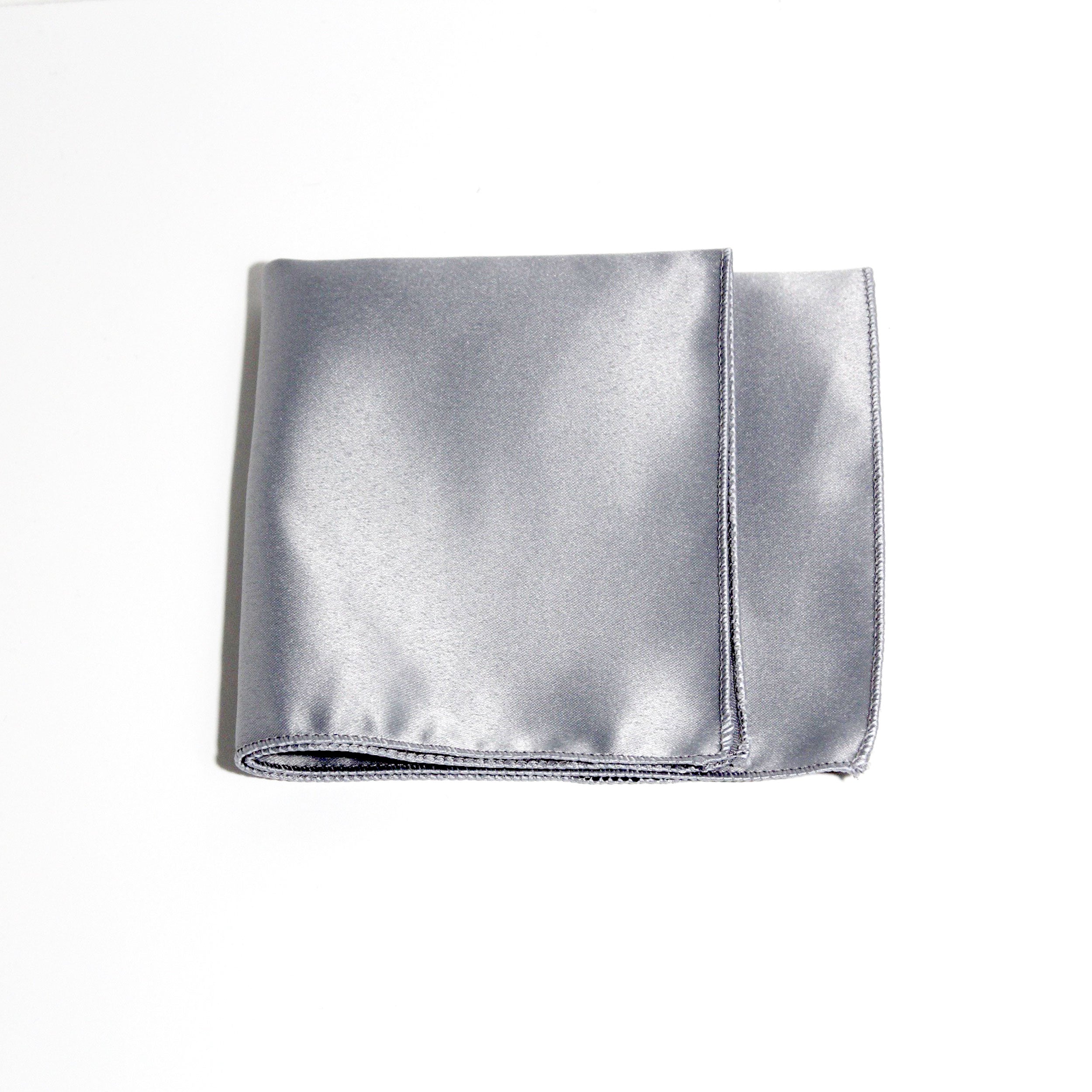 Women's Silver Poly/Satin Pocket Square | Little Black Tux – LITTLE ...